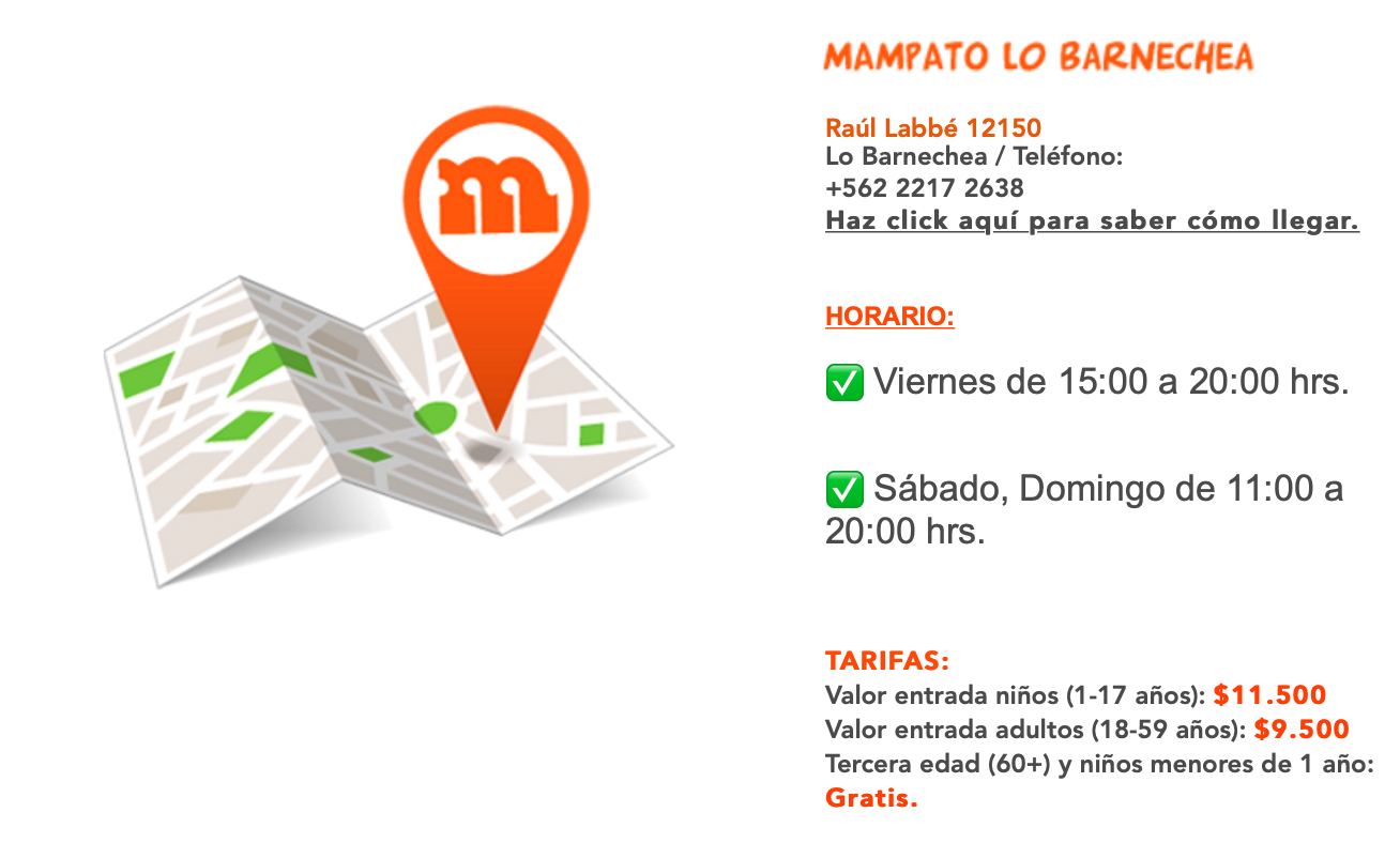 MAMPATO – Parque de diversiones – Santiago.